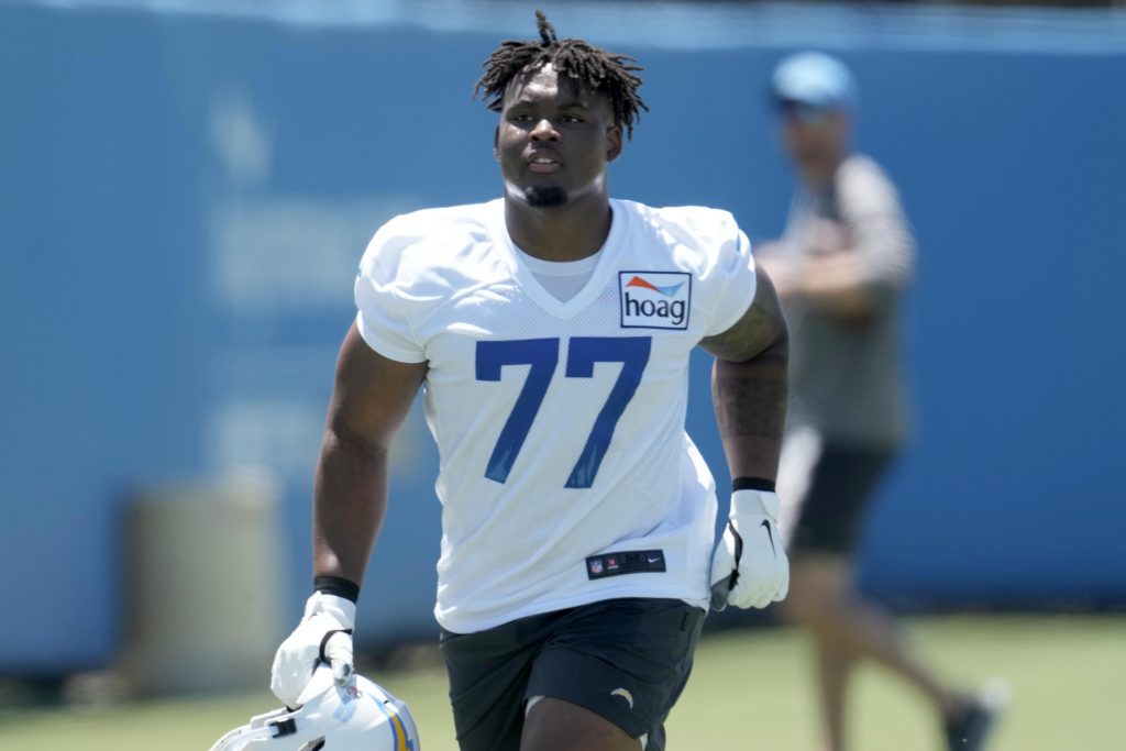 Chargers' Zion Johnson Set To Play LG In 2023